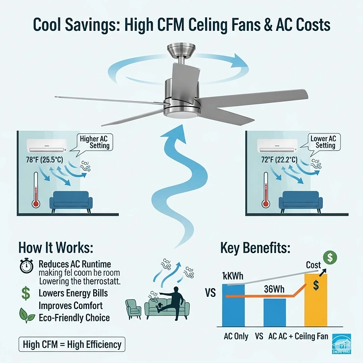 7 Best High CFM Ceiling Fan Models For Maximum Airflow Power in 2025 ...